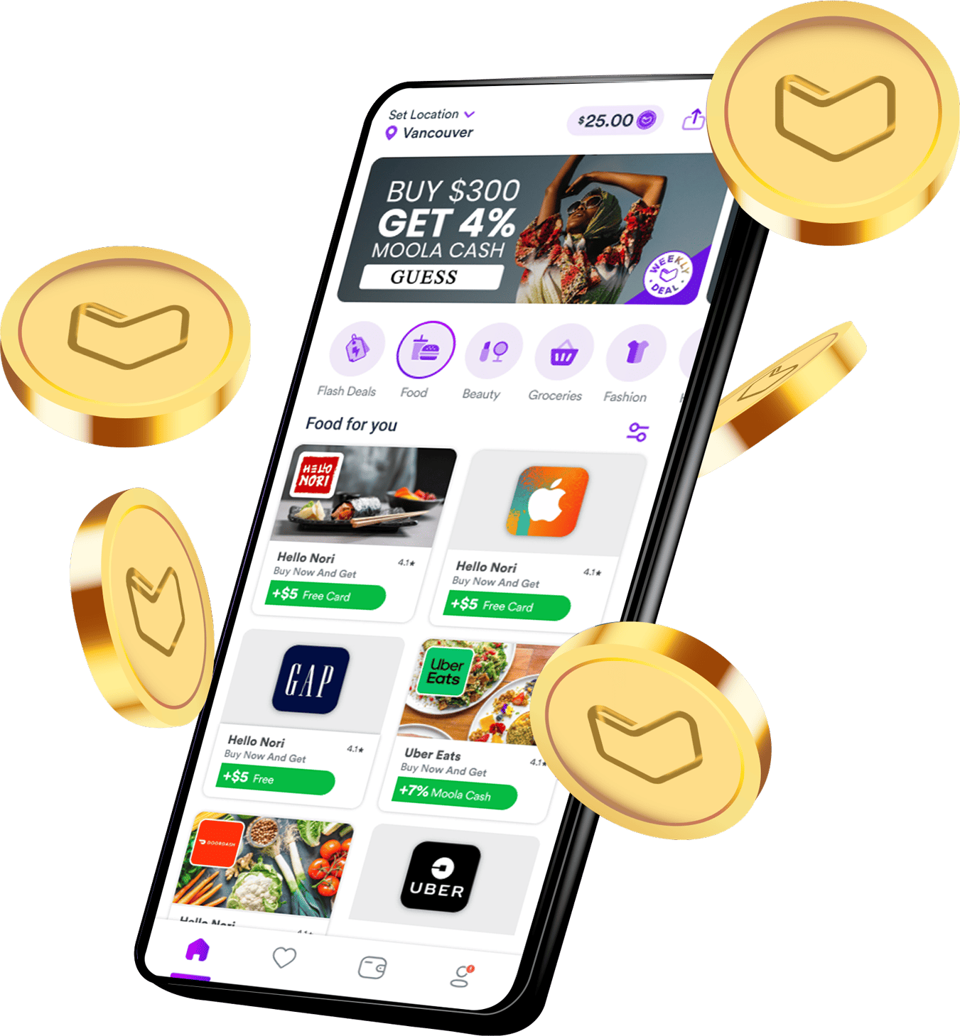 Moola: Cash Back Gift Cards | Send A Gift, Get A Reward